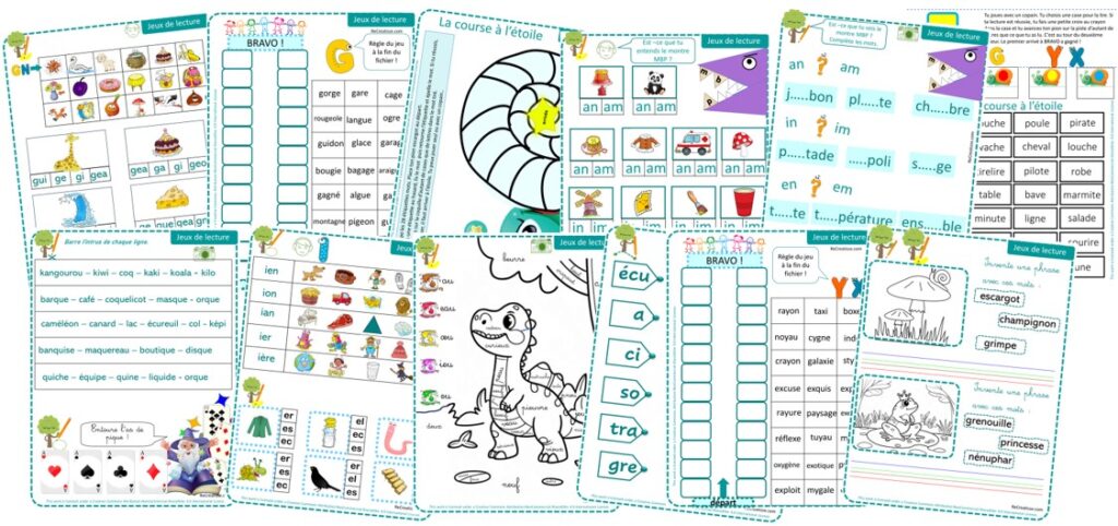 Jeux de lecture - révision juin CP • ReCreatisse