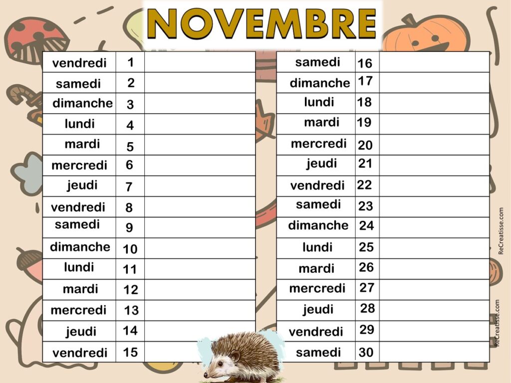 POUTRE du TEMPS 2024/2025 et calendriers • ReCreatisse