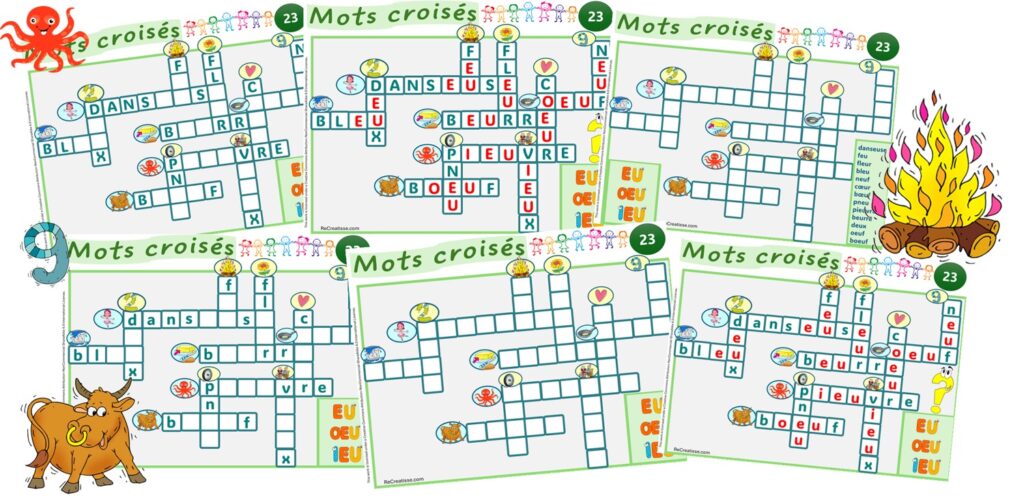 Mes premiers mots croisés • ReCreatisse