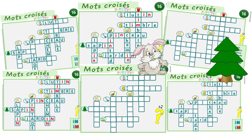 Mes premiers mots croisés • ReCreatisse