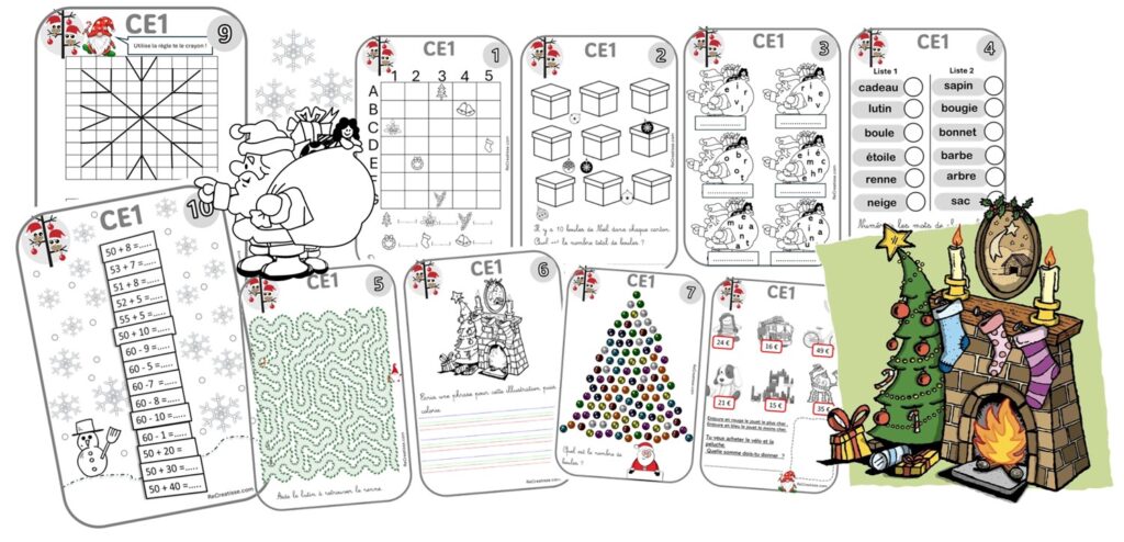 Les défis de l'Avent CP et CE1 • ReCreatisse