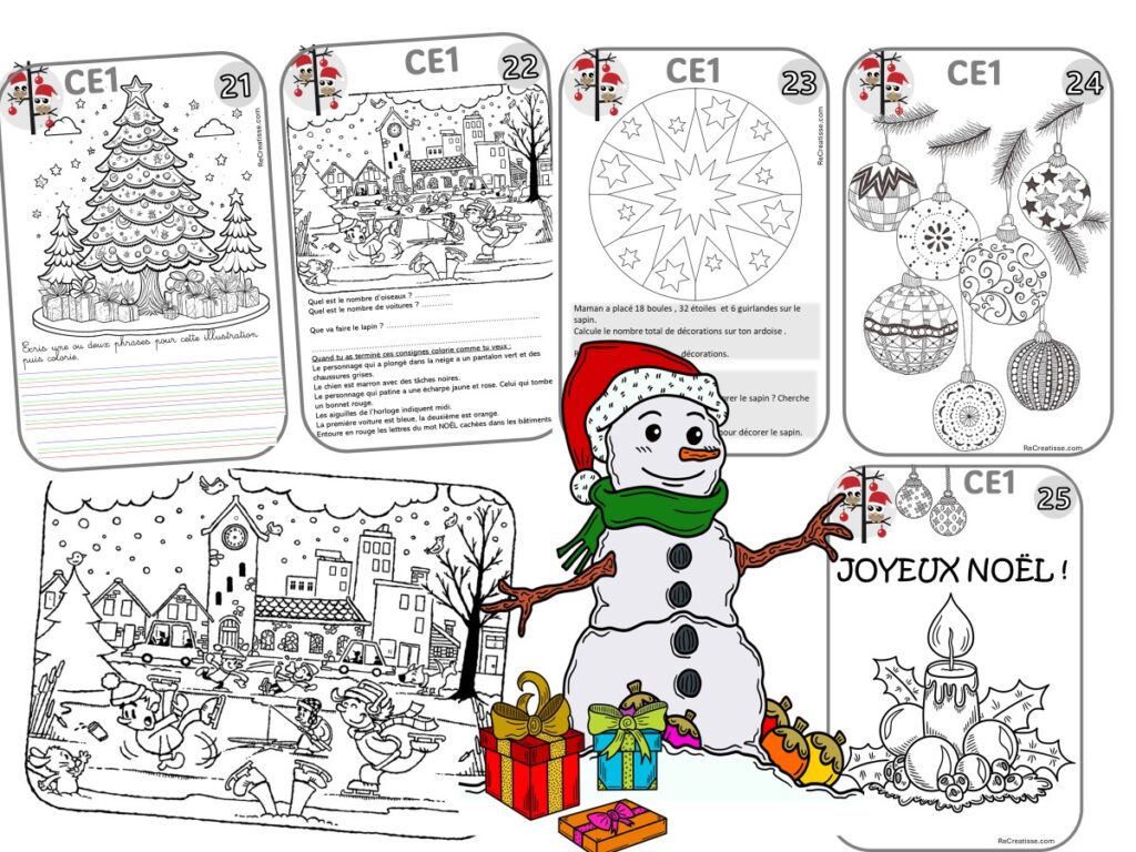 Les défis de l'Avent CP et CE1 • ReCreatisse