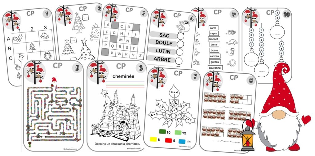 Les défis de l'Avent CP et CE1 • ReCreatisse