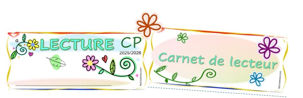 Pages de garde CP : formats étiquettes et pages • ReCreatisse