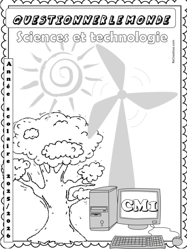 Pages de garde CM1 - CM2 • ReCreatisse